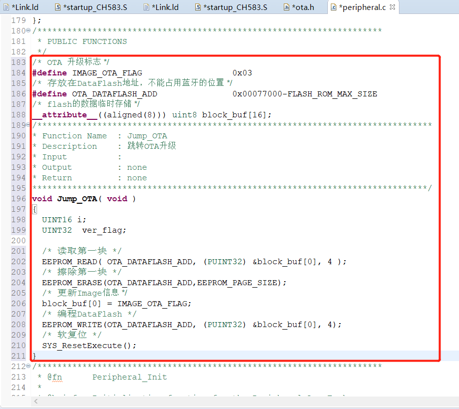 CH573 CH582 OTA例程讲解二(方式二：使用固定库+扩大APP程序空间) | α-LIB