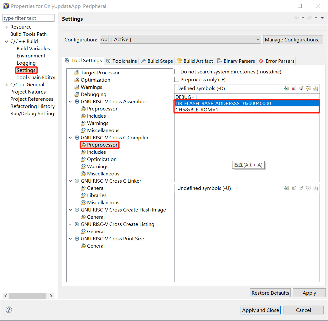 CH573 CH582 OTA例程讲解二(方式二：使用固定库+扩大APP程序空间) | α-LIB